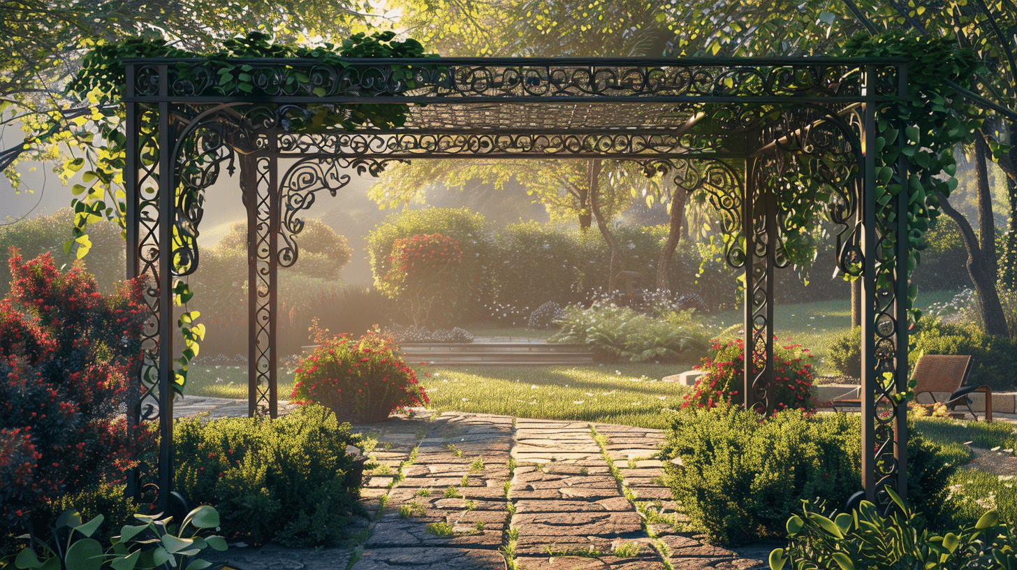 Pergola fer forgé : Kits prêts-à-installer et durables